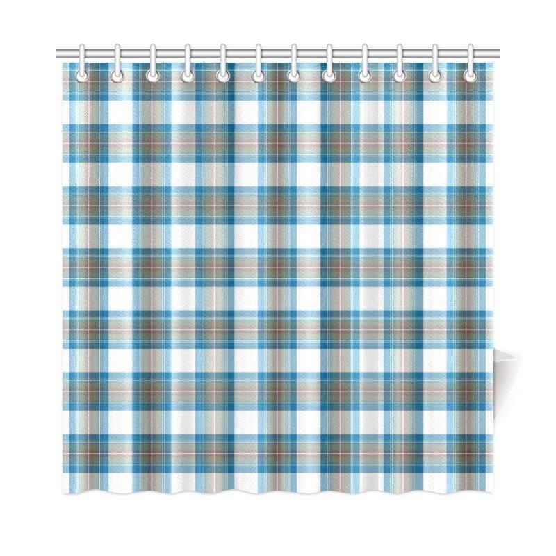 Stewart Muted Blue Tartan Plaid Shower Curtain – Tartan Clans