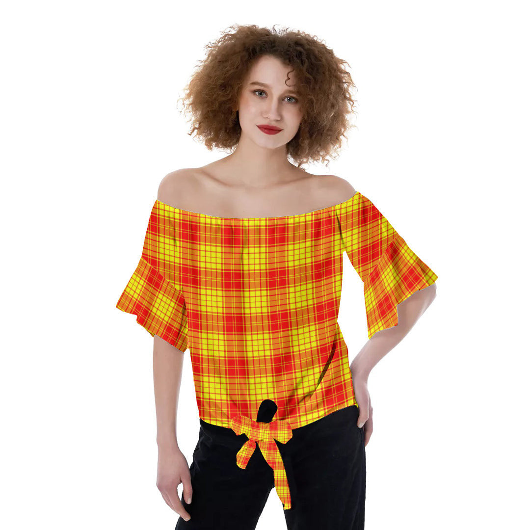 MacMillan Tartan Plaid Tartan Plaid Off-Shoulder Blouse – Tartan Clans