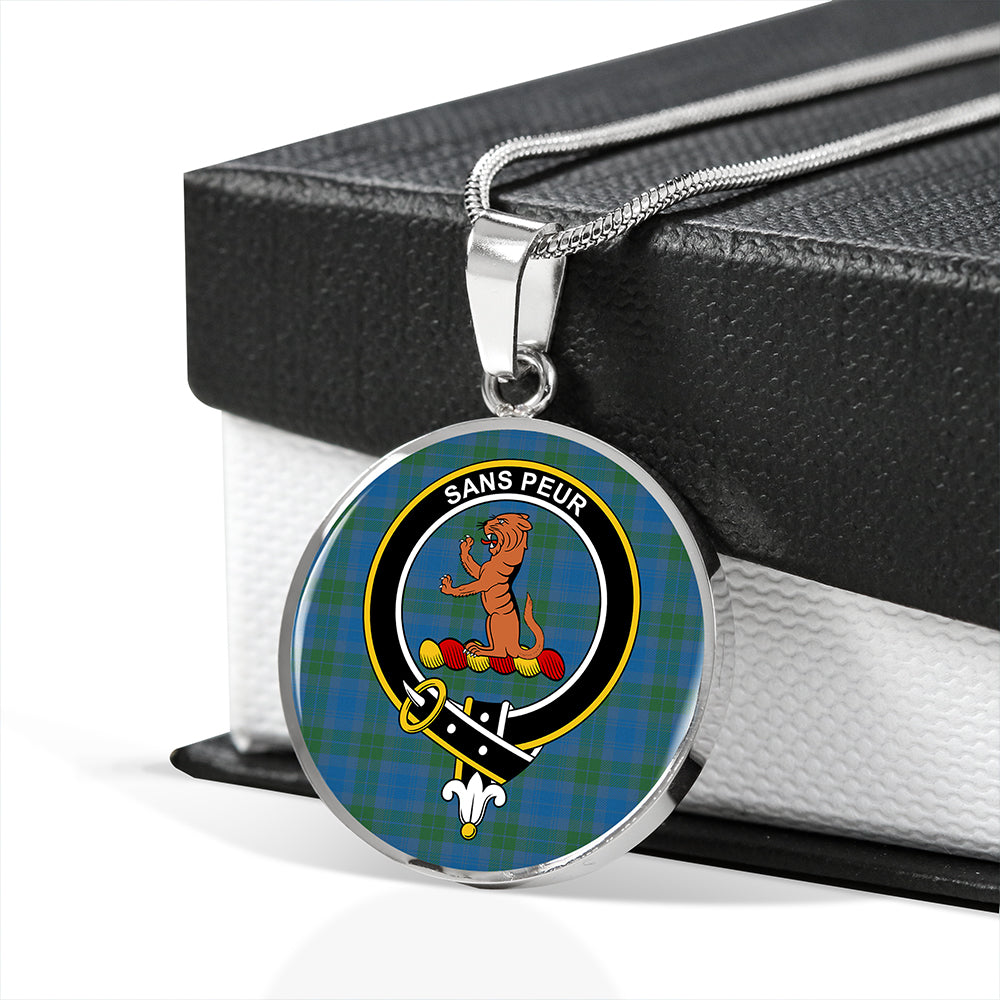 Sutherland Hunting Ancient Tartan Crest Circle Necklace – Tartan Clans